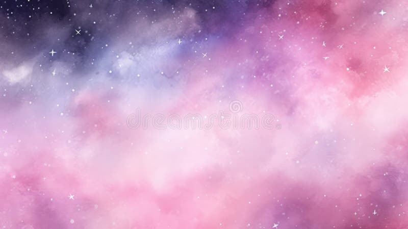 A Watercolor Galaxy Pink Background with Cosmic Allure Stock ...