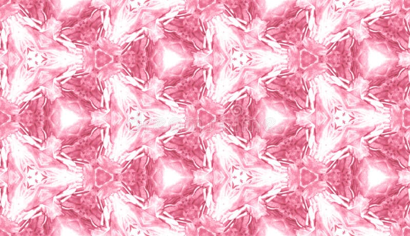 Watercolor Geometric Pattern. Pink Kaleidoscope Print. Pastel Ceramic ...