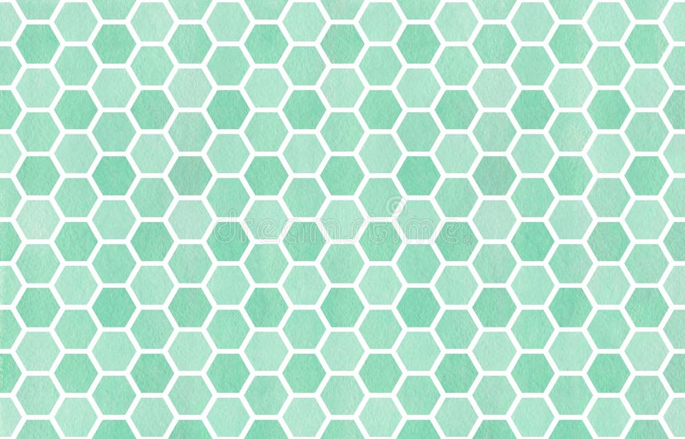 Watercolor Geometrical Comb Pattern. Stock Illustration - Illustration ...