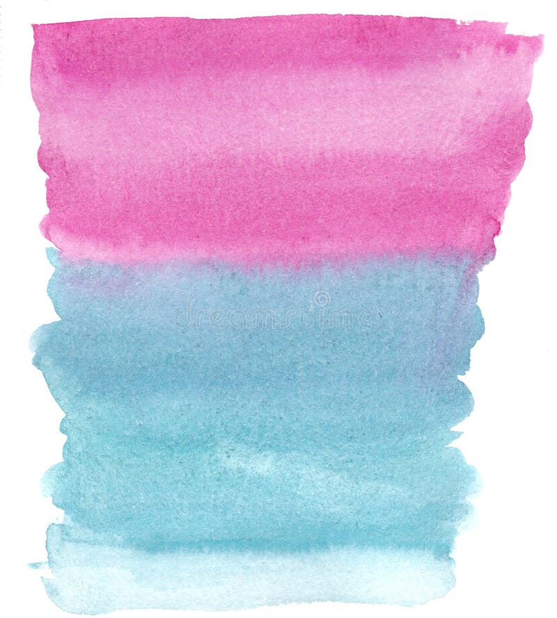 Watercolor Gradient Pink To Cyan Stock Illustration - Illustration of ...