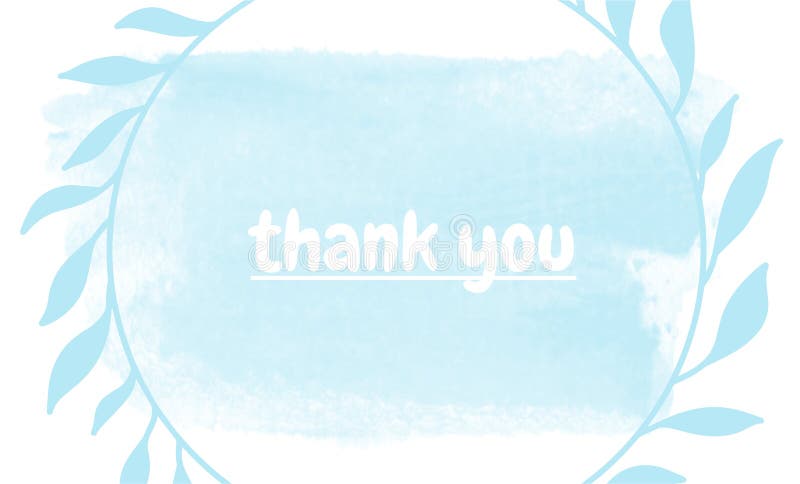 Watercolor Gratitude Card — Blue Design Stock Vector - Illustration of ...