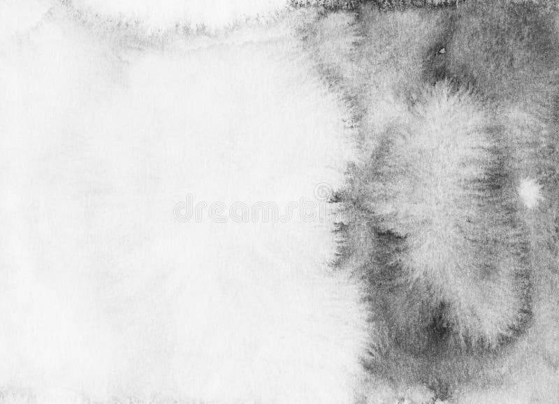 Watercolor Gray and White Gradient Background. Monochrome Stains on ...