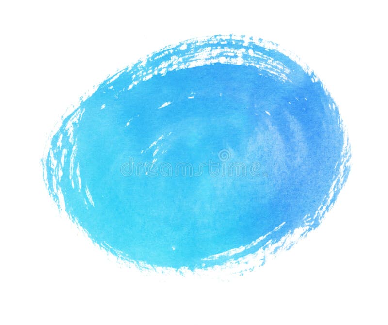 Watercolor Hand Drawn Round and Oval Shape Banner Stock Image - Image ...