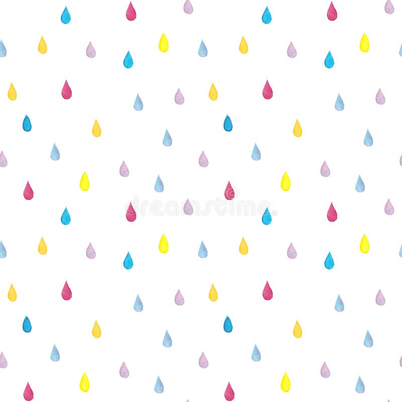 Watercolor Background Raindrops. Watercolor Raindrop Seamless ...