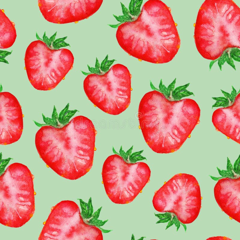 Red Strawberry Seamless Texture Pattern Seed Stock Illustrations – 388 ...