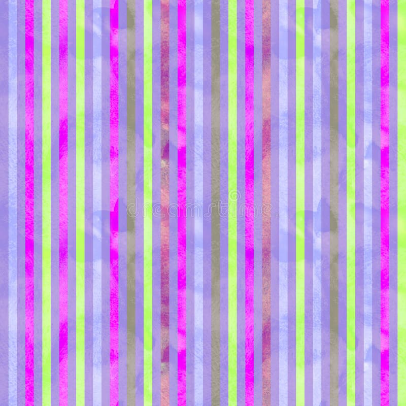 Watercolor Hand Drawn Artistic Stripes Vintage Style Seamless Pattern ...
