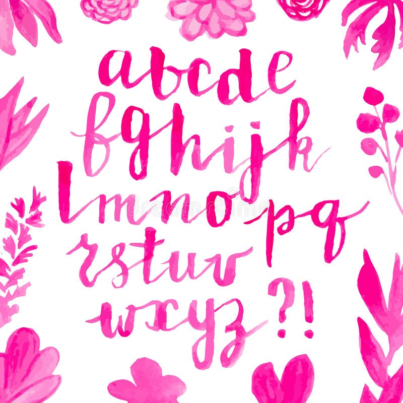 Vector Alphabet. Hand Drawn Letters Stock Vector - Illustration of ...