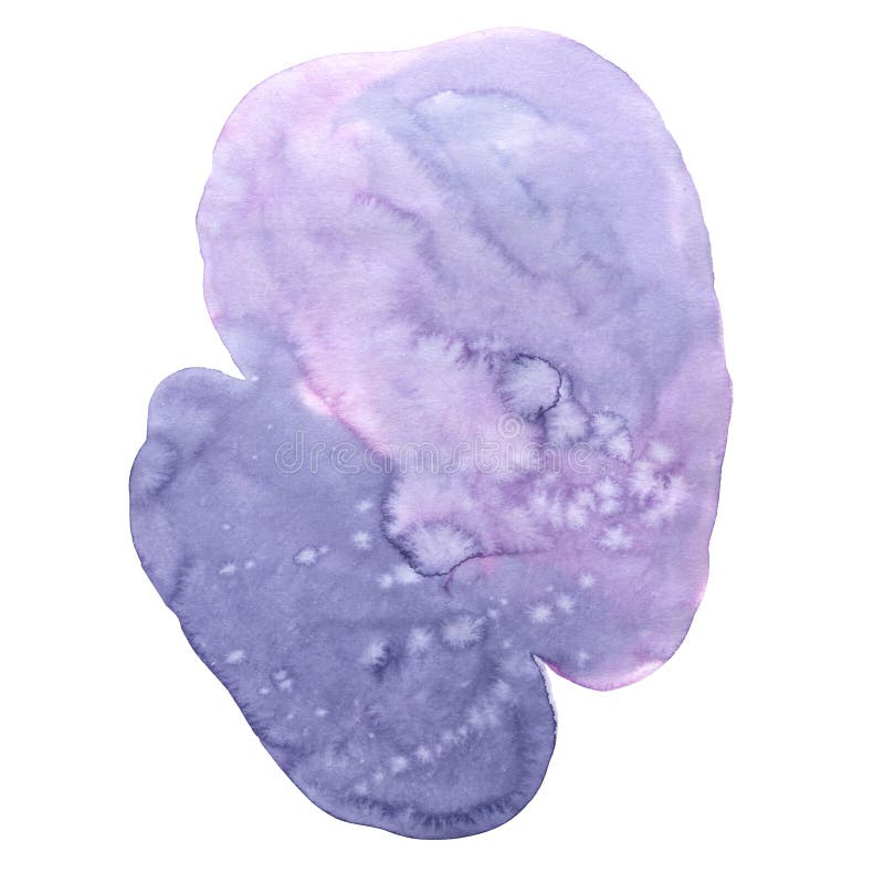 Watercolor Hand Painted Very Peri Design Stock Illustration ...