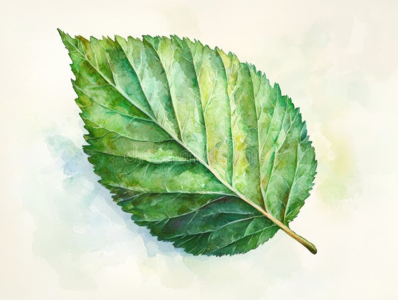Watercolor Hazel Leaf on Pastel Background, Nature Inspired Design ...