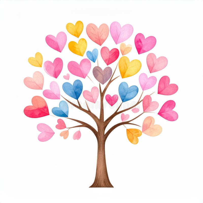 Watercolor Heart Tree Illustration Stock Illustrations – 3,784 Watercolor Heart Tree ...
