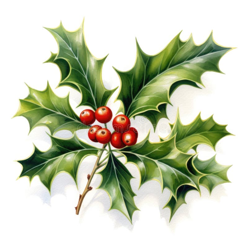 Vintage Christmas Holly Clipart