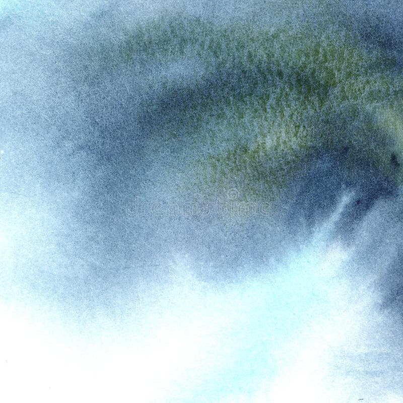 Watercolor Illustration, of a Blue Sky. Hand Drawn. Suitable for ...