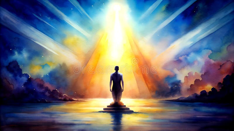 The Symphony of Light: a Watercolor Celebration of Enlightenment and ...