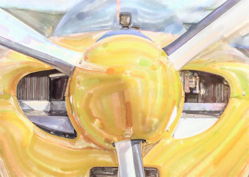 Top View of Propeller Spinning Stock Illustration - Illustration of ...