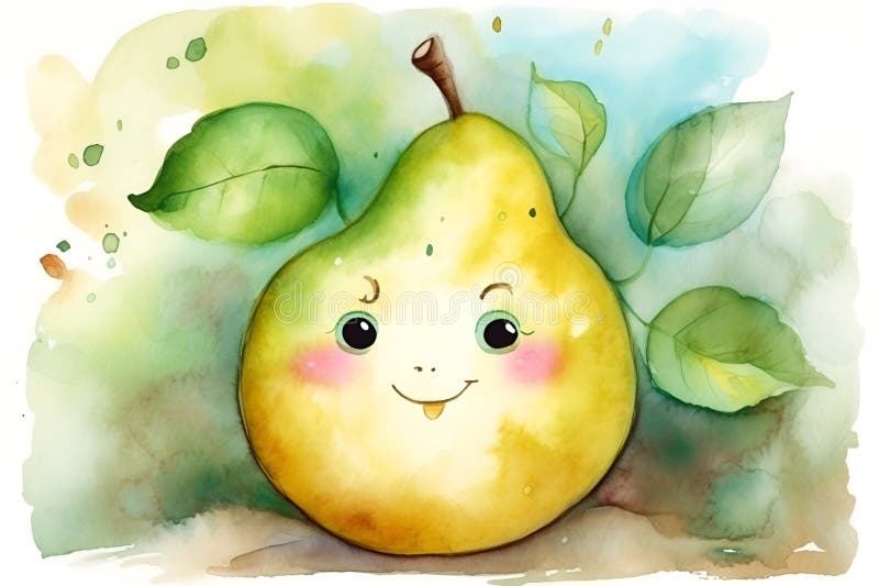 Watercolor Illustration of a Funny Pumpkin Character 3 Stock ...