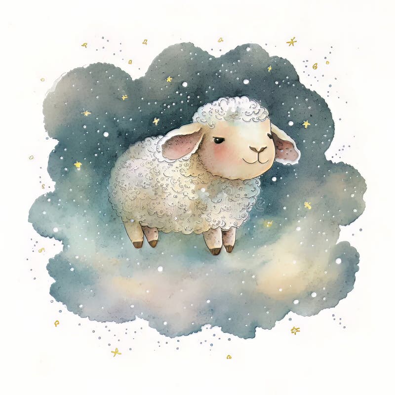 Cartoon Peaceful Night Sheep Stock Illustrations – 41 Cartoon Peaceful ...
