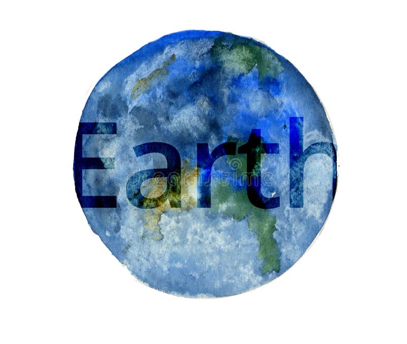 Watercolor Illustration - Solar System Planet Stock Illustration ...