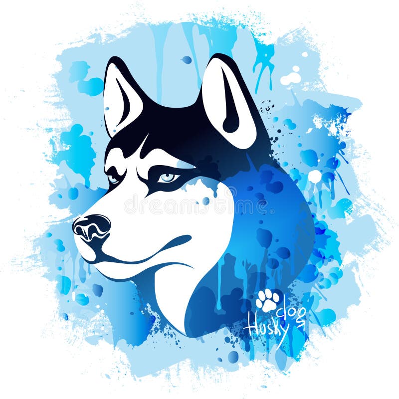 Husky Dog Head Drawing Stock Illustrations – 3,903 Husky Dog Head ...