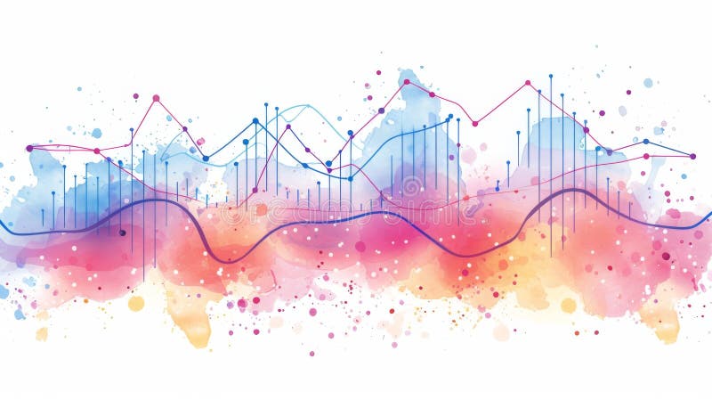 Watercolor Infographic Data Visualization Stock Illustration ...