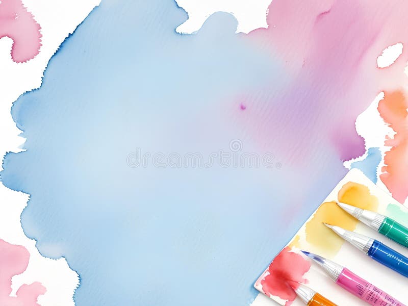 Watercolor Ink Splash Background Image. Hand Painted Watercolor ...