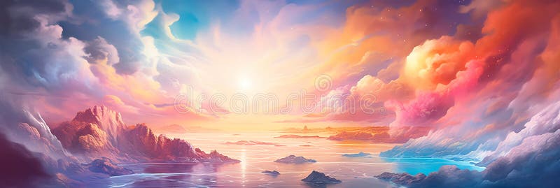 Watercolor Interpretation of a Surreal Dreamscape, a Whimsical and ...