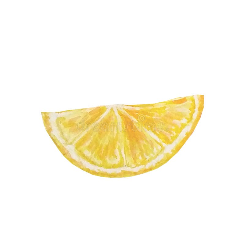 Watercolor Juicy Lemon Slice Stock Illustration - Illustration of piece ... Watercolor Juicy Lemon Slice Stock Illustration - Illustration of piece ...