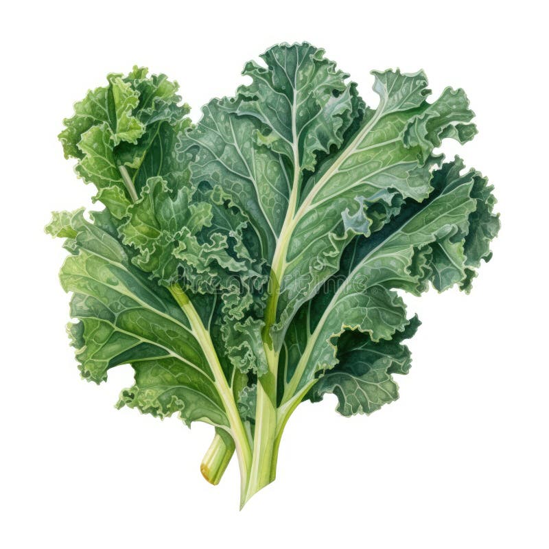 Watercolor kale stock illustration. Illustration of splash - 328686547