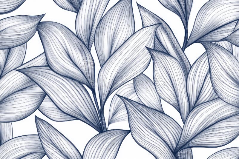 Watercolor Leaf Pattern Wallpaper Stock Image - Image of decorative ...