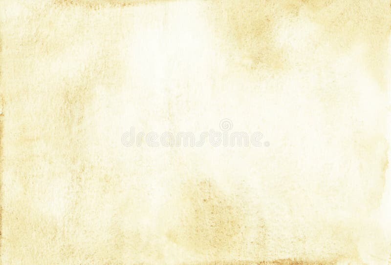 Watercolor Light Sandy Brown Background Texture. Stains on Paper Stock ...