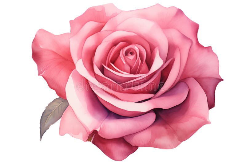 Watercolor Lolla Rosa Isolated on White Stock Illustration ...