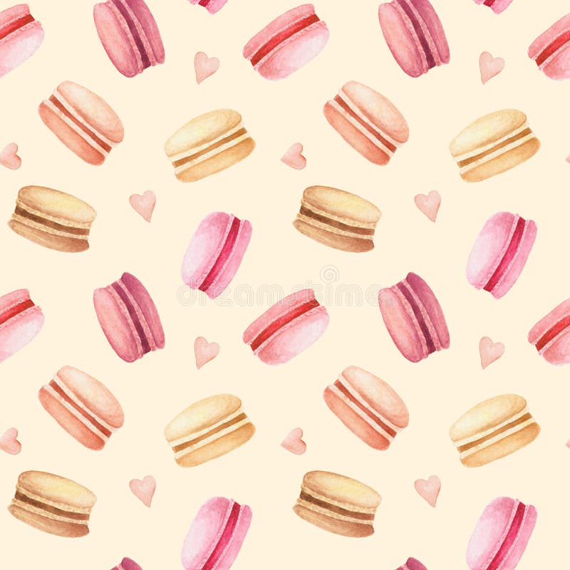 Macaroons pattern stock vector. Illustration of vintage - 45950999