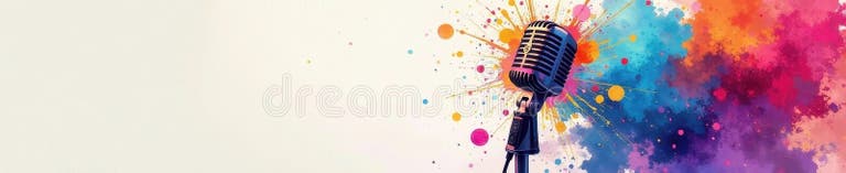 Watercolor Microphone Notepad; Artistic Splatters , Audio, Expression ...