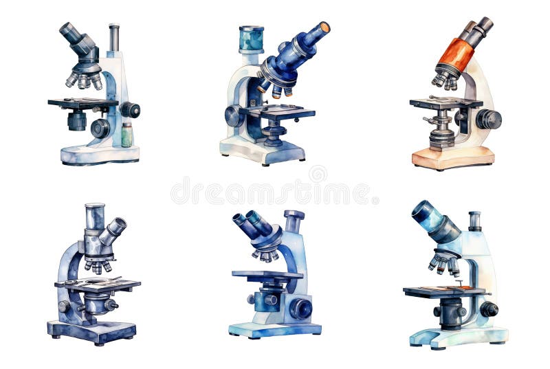 Watercolor Microscopes in Vibrant Colors, Essential Tools for ...