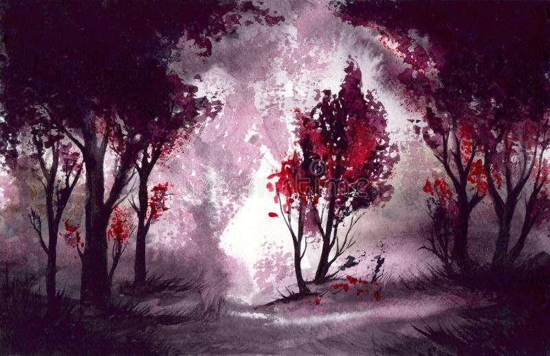 Watercolor art misty rose stock illustration. Illustration of ...