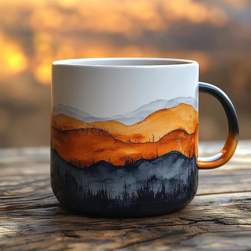 Watercolor Mountain Mug Painting Tutorial, a Step-by-Step Guide To ...