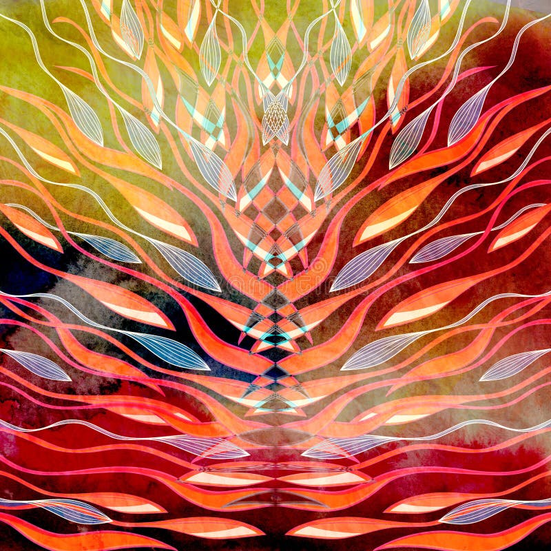 Watercolor Multicolored Abstract Elements Stock Illustration ...