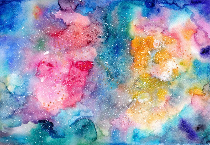 Watercolor Multicolored Bright Texture Stock Illustration ...