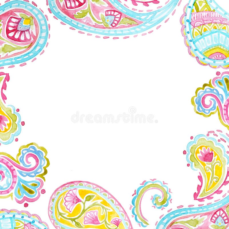 Watercolor Native Indian Frame Stock Illustration - Illustration of ...