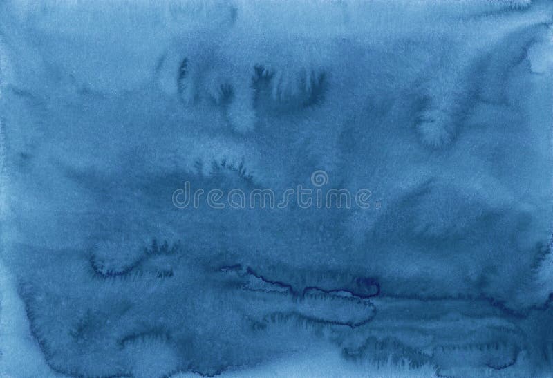 Watercolor Navy Blue Background Texture. Deep Blue Stains on Paper ...