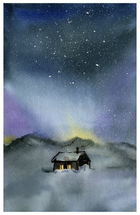 Night Watercolor Sky Stock Illustrations – 44,198 Night Watercolor Sky ...