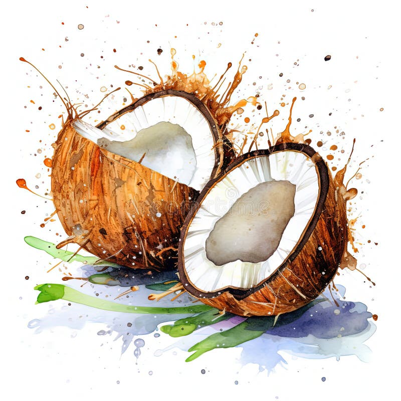 Open Coconut Stock Illustrations – 1,890 Open Coconut Stock ...