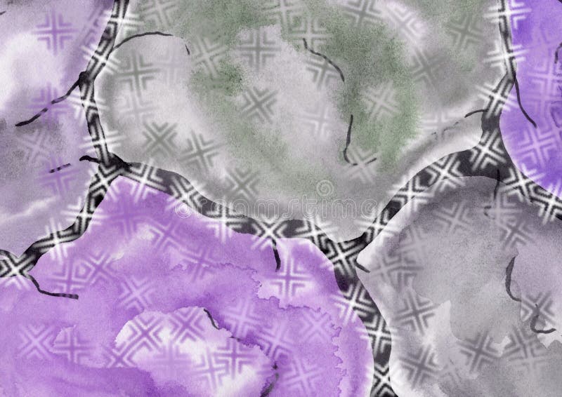 Watercolor Paint Abstract Background. Grey with Light Violet Stone ...