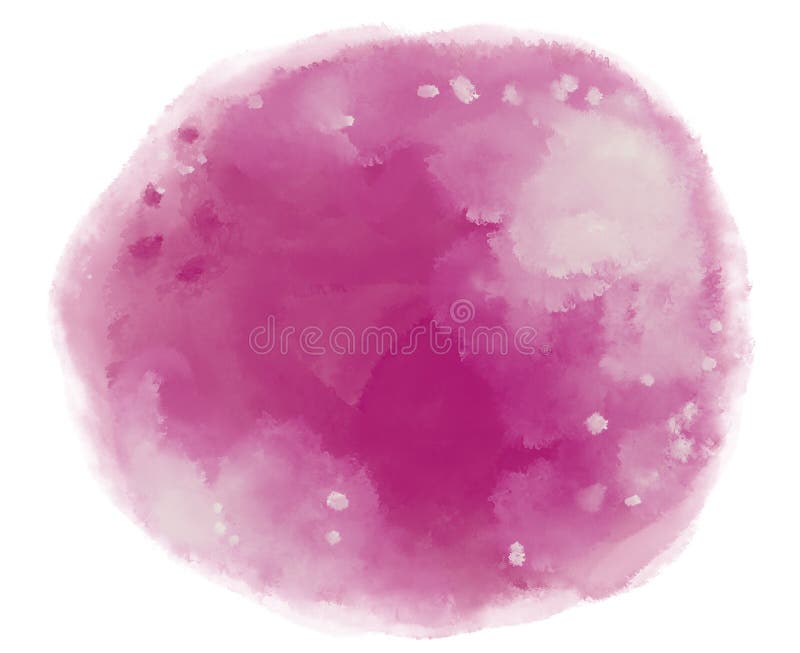 Watercolor Paint Circle Background with White Ink Spot Hilight Element ...