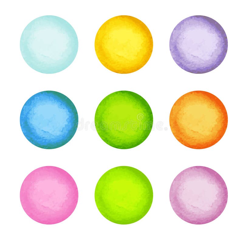 Watercolor paint circles stock vector. Illustration of paint - 94619538