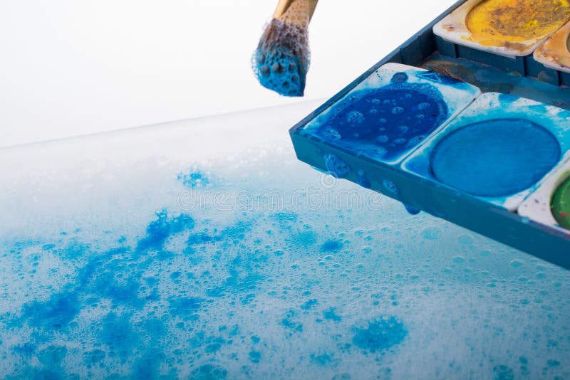 Watercolor Paint Dissolving in Water Stock Photo - Image of water ...