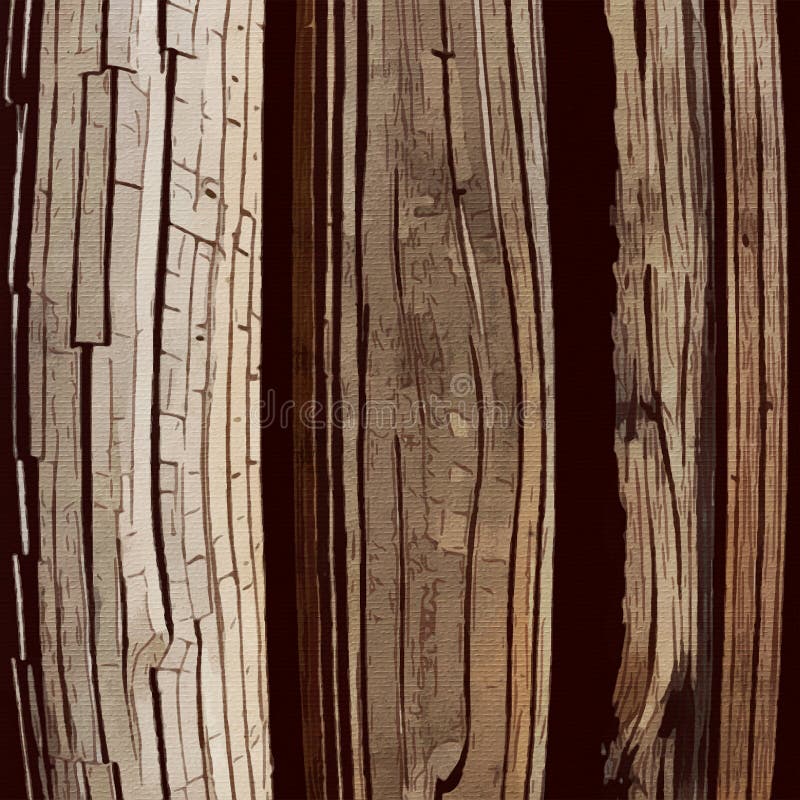 Watercolor Painted on Canvas. Wood Structure Pattern Stock Illustration ...