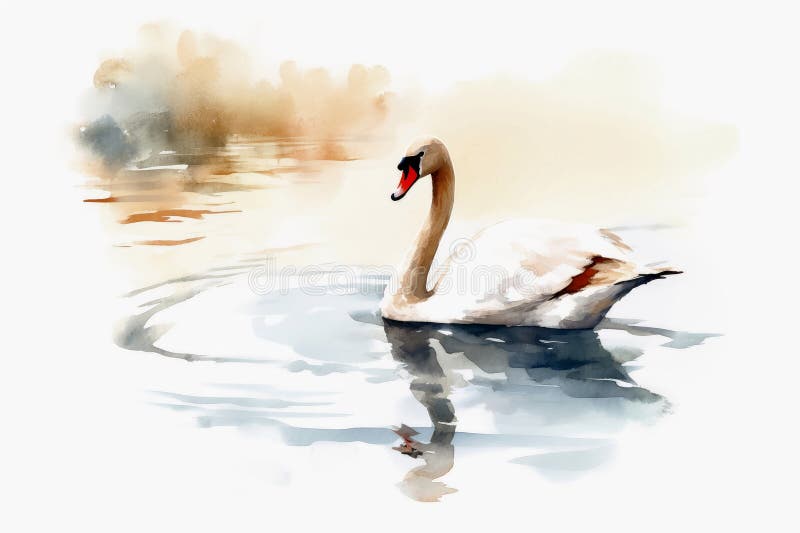 Watercolor Painted Jaybird on a White Background Stock Illustration ...