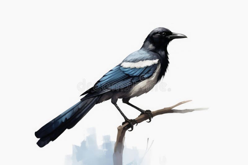 Magpie Watercolour Stock Illustrations – 31 Magpie Watercolour Stock ...