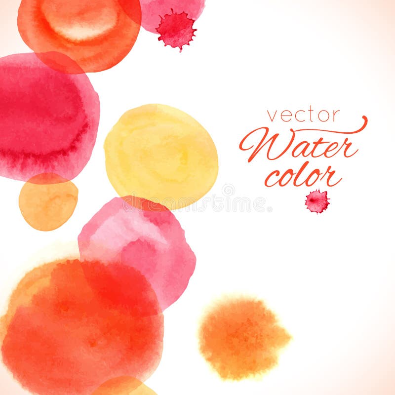 Watercolor Painted Splash Circles Texture Stock Vector - Illustration ...