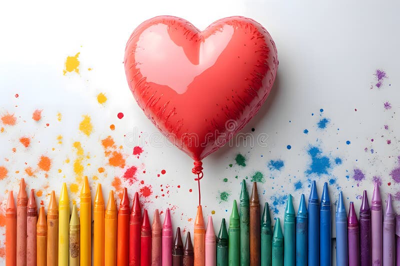 Watercolor Painting of Balloons in Many Colors As a Pattern Stock ...